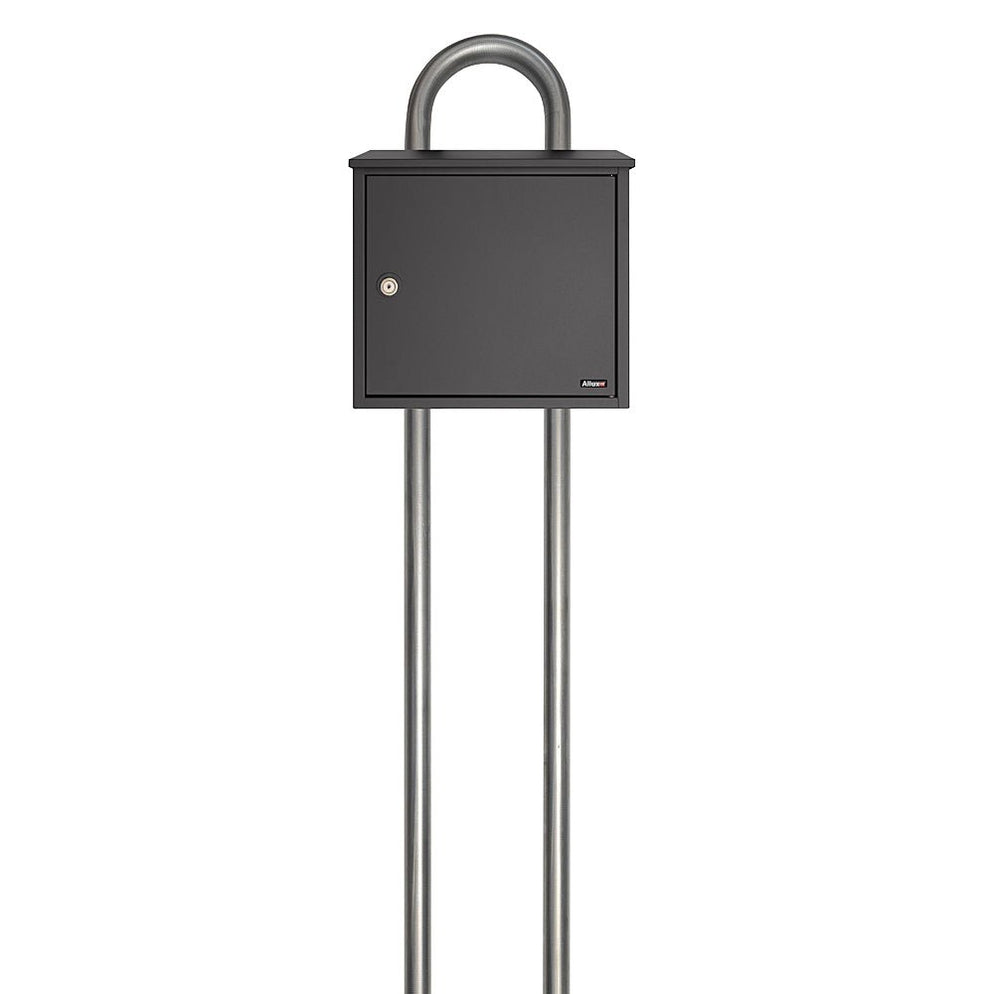 Free Standing Post Box Lockable Powder Coated Allux 400 — Letterbox ...