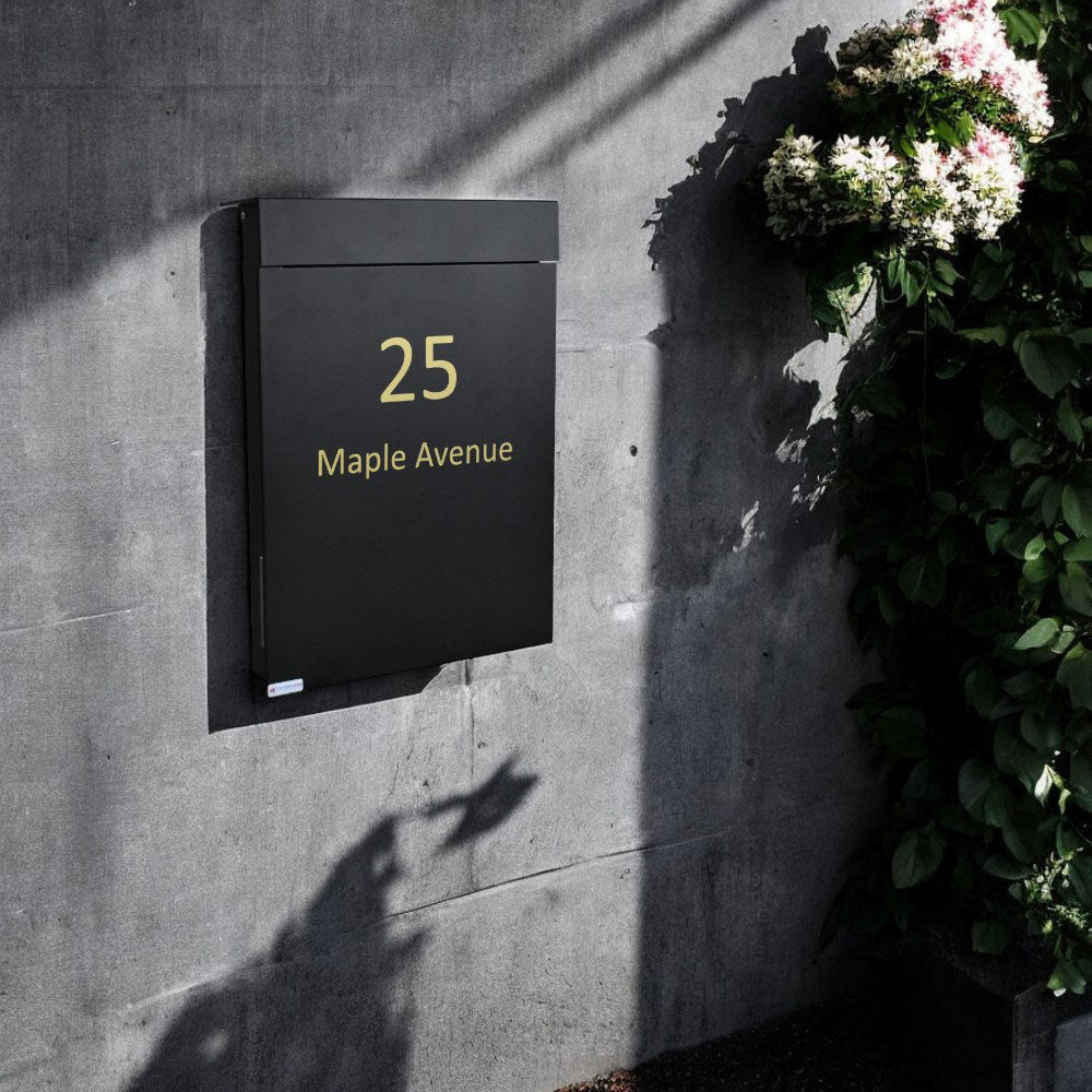 Wall Mounted Letterbox Galvanised Steel Tonale — Letterbox Supermarket