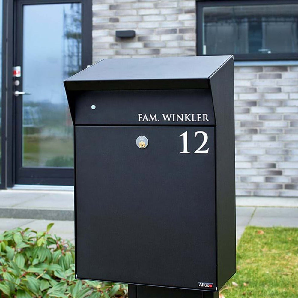 Wall Mounted Post Box Lockable Powder Coated Allux Bjørn Villa ...