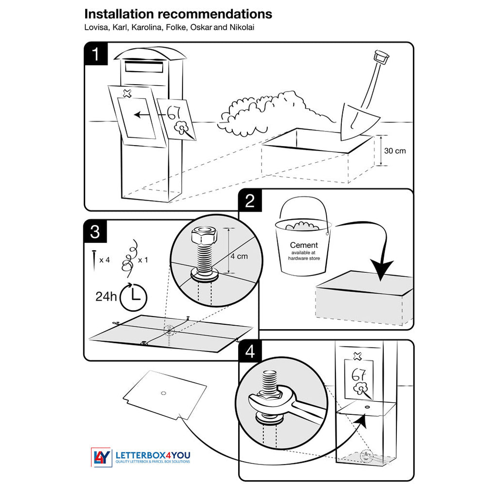 Free Standing Outdoor Parcel Box Lovisa — Letterbox Supermarket