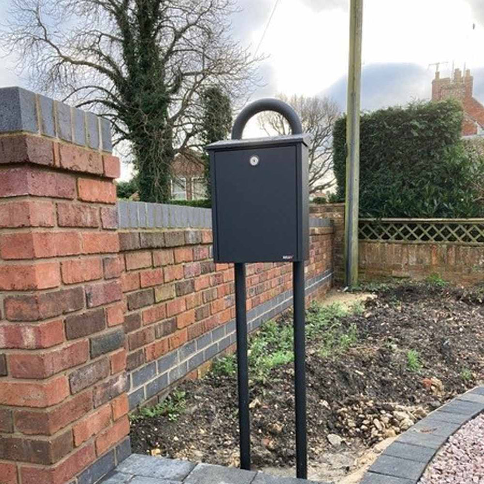 Free Standing Post Box Lockable Powder Coated Allux 200 — Letterbox ...