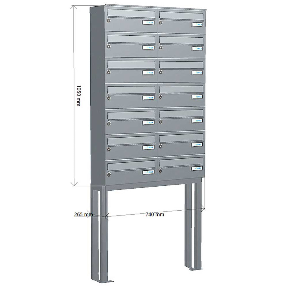 Post Boxes for Flats Lockable Free Standing Internal LBD-015 ...