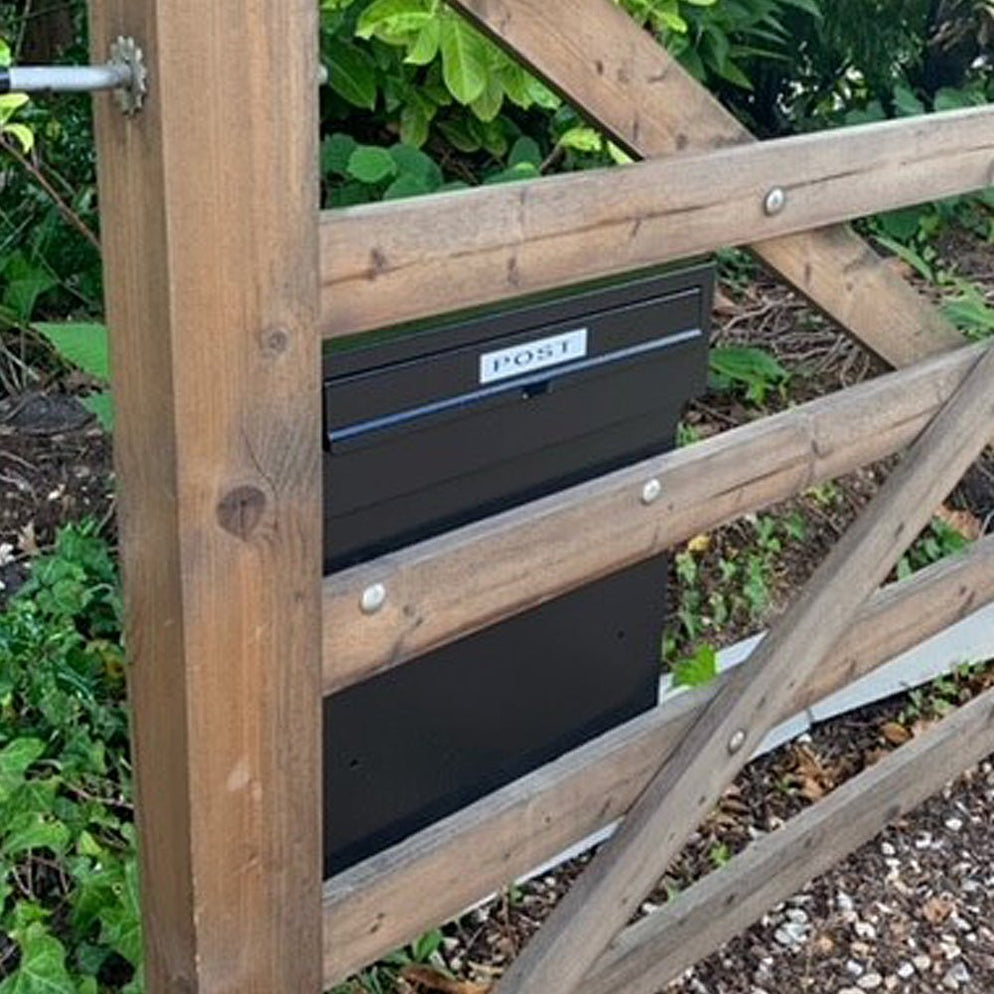 Outdoor Post Box for Gates and Fence Mounting with Stainless Steel Fro ...